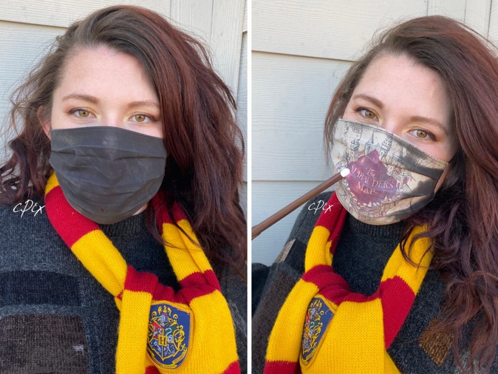 Marauder's Map face mask changes colours when you breathe on it - The ...