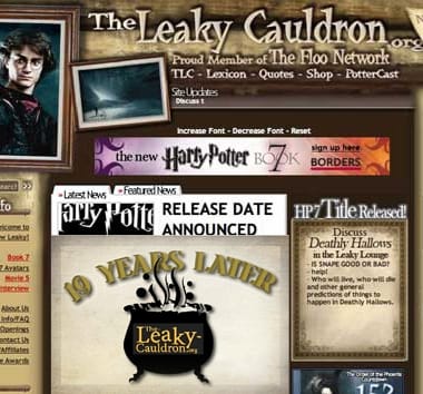 Welcome to The Leaky Cauldron - The-Leaky-Cauldron.org The-Leaky ...
